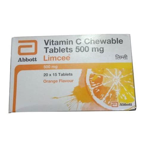 Orange Flavor Candy 500mg Vitamin C Chewable Tablets Improves Health And Immunity Of Skin Cells