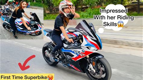 Random Cute Girl Rider ️race With My Superbike Youtube