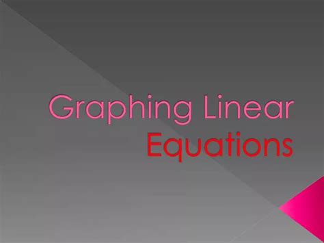 PPT Graphing Linear Equations PowerPoint Presentation Free Download ID