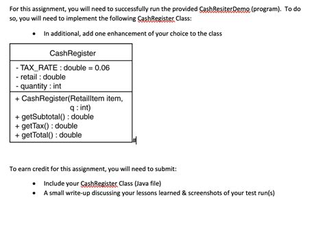 Solved Java Programs Provided Create Cashregister