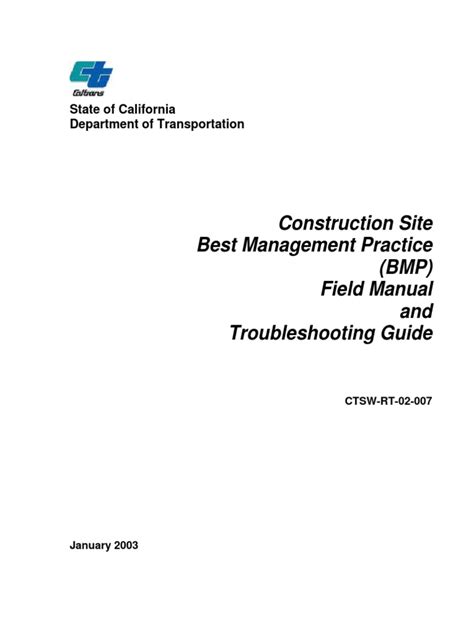 Construction Site Bmp Guide California Pdf Stormwater Water Pollution
