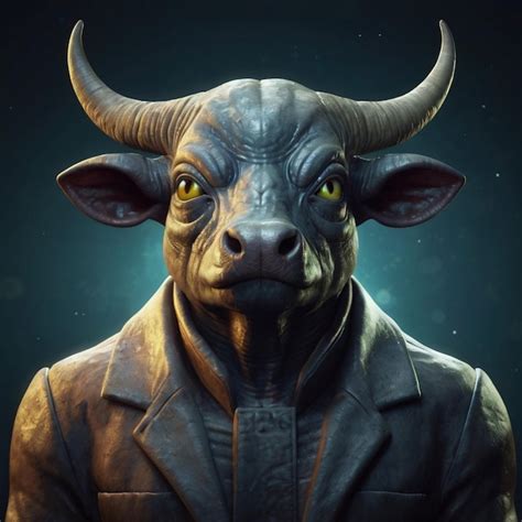 Premium Photo Cute Bull With Expressive Eyes And Horns