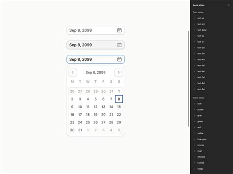 Responsive Date Picker Component In Figma By Bunin Dmitriy On Dribbble