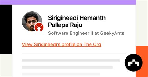 sirigineedi hemanth pallapa raju software engineer ii at geekyants the org