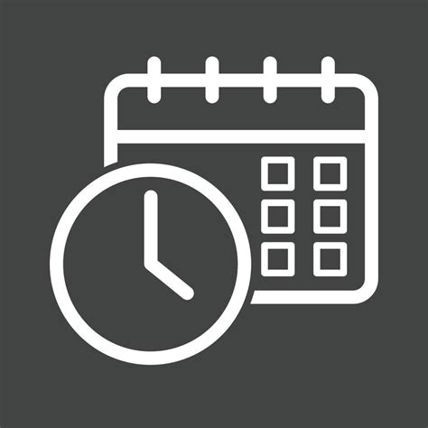 Scheduled Date And Time Line Inverted Icon 11918166 Vector Art At Vecteezy
