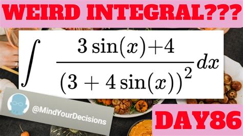 🔥day86 I Saw A Weird Integral From One Of My Favorite Ytb Mindyourdecisions Shorts Calculus