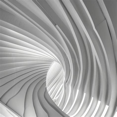 Abstract Curves Minimalist Perspective On Architectural Forms In A Grayscale Contemporary