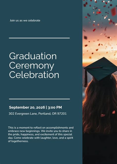 Free Sample Graduation Invitation Template To Edit Online