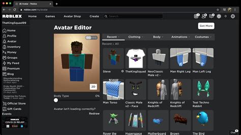 How To Make A Steve Avatar In Roblox For Free Youtube