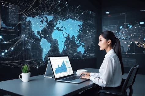 big data analytics with ai technology data analyst analyzing and