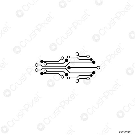 Circuit Logo Template Vector Stock Vector 3635747 Crushpixel
