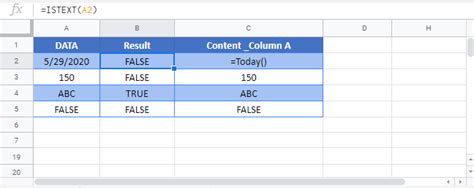 Excel ISTEXT Function Test If Cell Is Text