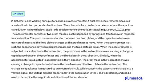 Solved Understand The Working Principle Of Mems Accelerometers With