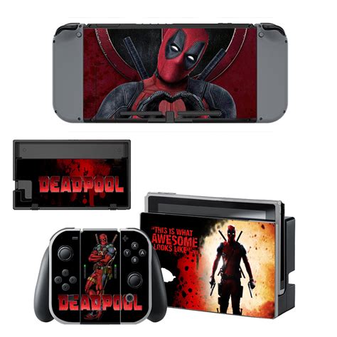 Deadpool Skin Sticker For Nintendo Switch And Nintendo Switch Oled