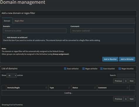 Pi Hole Web Interface Stuck Trying To Display All Domains In Domain