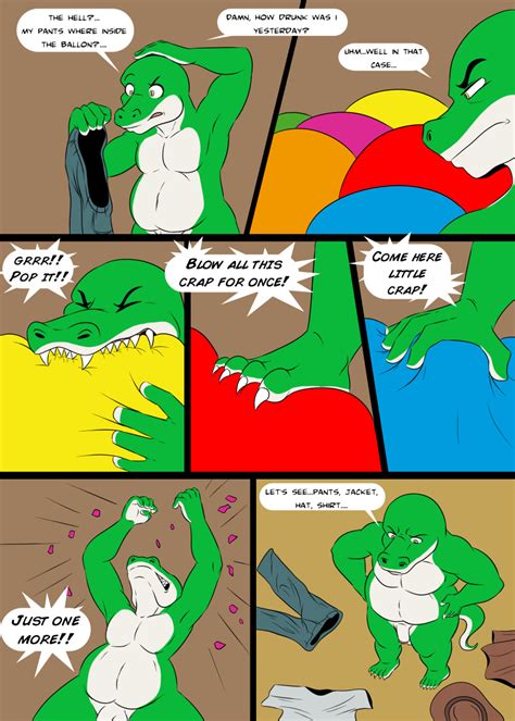 Rule 34 Absurd Res Alligator Alligatorid Anthro Balloon Beowulf100 Bite Claws Clothing Comic