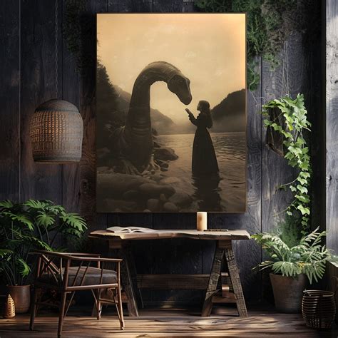 Magical Encounter With Nessie Wall Art Print Everything Pixel