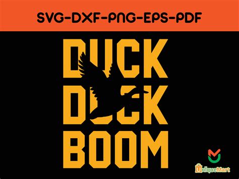 Duck Duck Boom Typography T Shirt Vector Graphic By Uniquemart Creative Fabrica