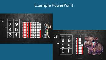Double Digit Subtraction Without Regrouping With Base Ten Blocks