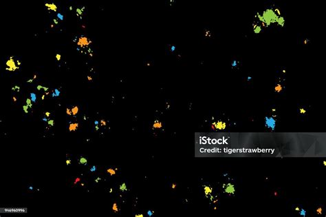 페인트 튄 배경입니다 페인트의 다채로운 폭발입니다 인사말 카드와 공예 종이 서식 파일 영상 위한 낟 알 질감된 휴일 생일 디자인 벡터입니다 거리에 대한 스톡 벡터 아트 및