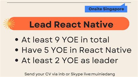 Ngan Dang On Linkedin Onsitesingapore Mobilelead Reactnative Itjob Softwareengineering