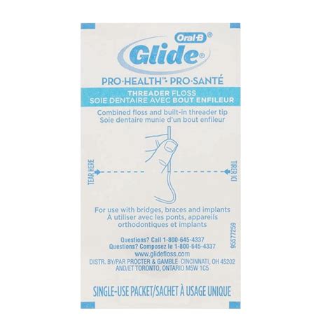 Glide Threader Floss 30 Count Single Use Packets Pack Of 4 Dental Floss For Easy Cleaning