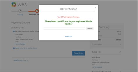 Magento 2 One Time Password OTP One Time Password Extension