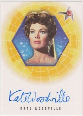Star Trek 35th Anniversary Holofex Kate Woodville As Natira Autograph