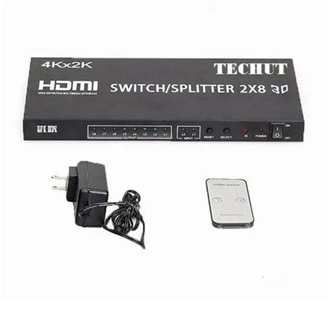Techut 2x8 Hdmi Matrix Switch Splitter 2 In 8 Out Model Name Number