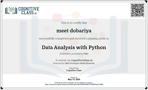 Meet Dobariya On Linkedin Im Happy To Share That Ive Obtained A New Certification Data Analysis