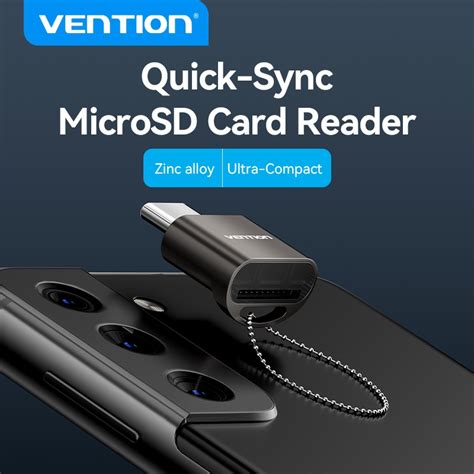 Vention Card Reader Usb 2 0 Type C 512g Zinc Alloy Tf Single Card