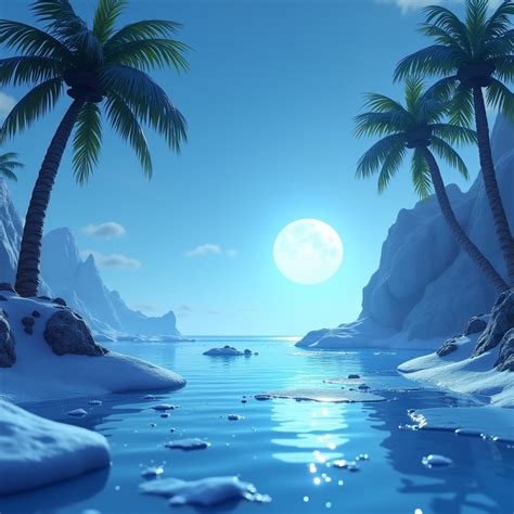 Frozen Beach In Disney Pixar Style Stable Diffusion Online