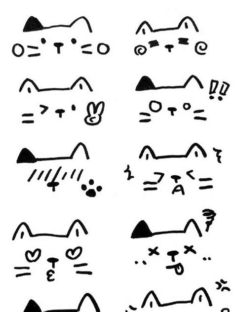 照片上可爱的颜文字简笔画简单(精选17张)简笔画图片大全 照片上可爱的颜文字简笔画简单(精选17张)简笔画图片大全