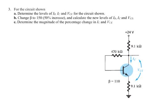 solved for the circuit shown a determine the levels of ib
