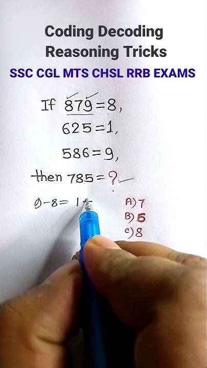 Coding Decoding Coding Decoding Reasoning Tricks Reasoning For Ssc Gd Chsl Mts Wbpsc