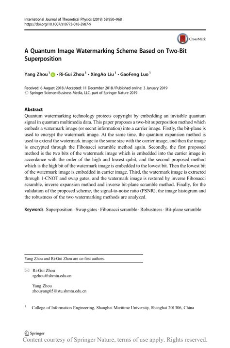 A Quantum Image Watermarking Scheme Based On Two Bit Superposition