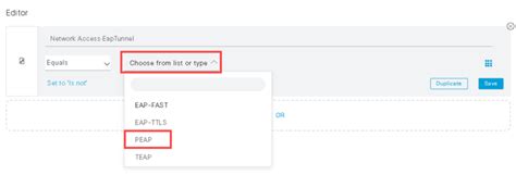 Configuring An 8021x Wired Policy Using Peap Eap Tls Send The Payload