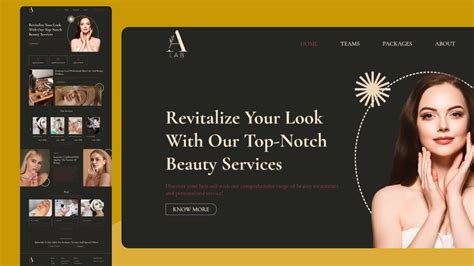 Design A Stunning Beauty Salon Landing Page Html Css And Vanilla Js Tutorial Youtube