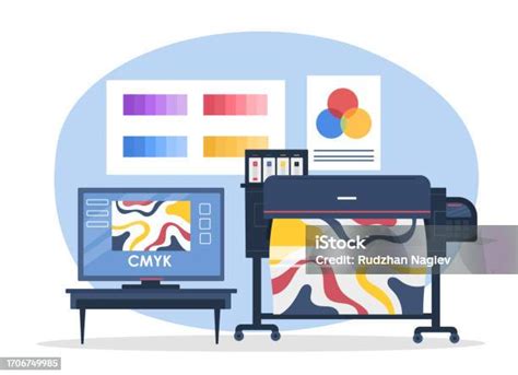 Cmyk 인쇄 벡터 개념 컴퓨터 프린터에 대한 스톡 벡터 아트 및 기타 이미지 컴퓨터 프린터 인쇄공 아이콘 Istock