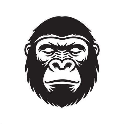 Elegant Gorilla Face Silhouette For Business 52042186 Vector Art At