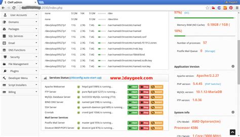 Install Centos Web Panel 09811 Web Hosting Control Panel On Centos