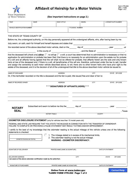 Texas Department Of Motor Vehicles Form Vtr 68 A