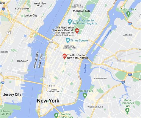 Ritz Carlton Location World Map