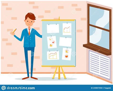 Man Analyses Digital Report With Data Statistical Indicators And Graphic Information