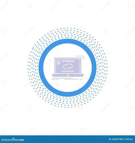 Communication Connection Link Sync Synchronization Glyph Icon Vector Isolated Illustration