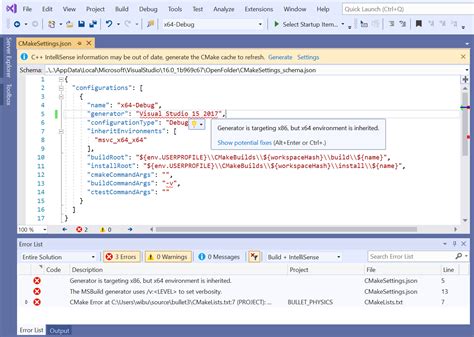 Whats New In Cmake Visual Studio Preview C Team Blog