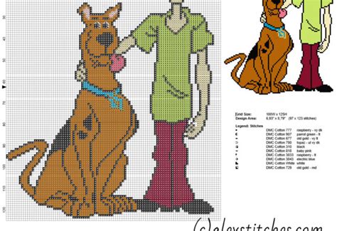 Scooby Doo And Shaggy Characters From Cartoon Scooby Doo Free Cross