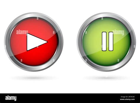 illustration of play push buttons on isolated background stock vector image and art alamy