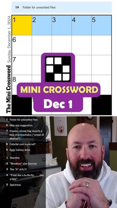 Nyt Mini Crossword Dec 1 Youtube