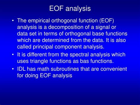 ppt eof analysis powerpoint presentation free download id 3663388